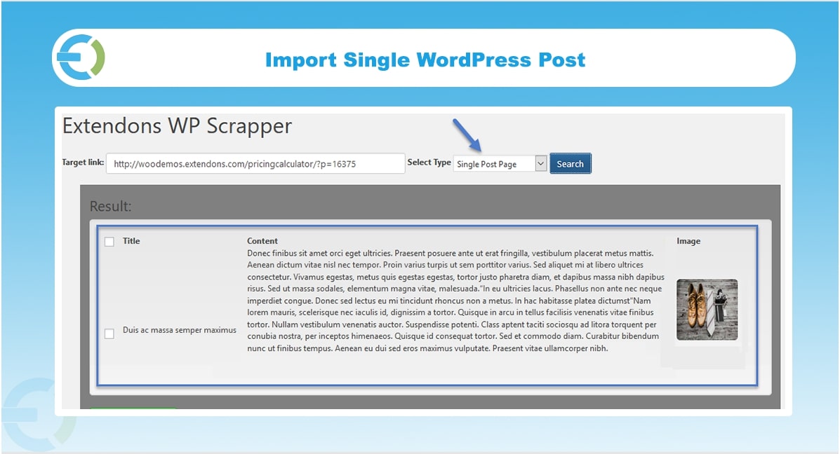 WordPress & WooCommerce Scraper Plugin, Import Data from Any Site by extendons